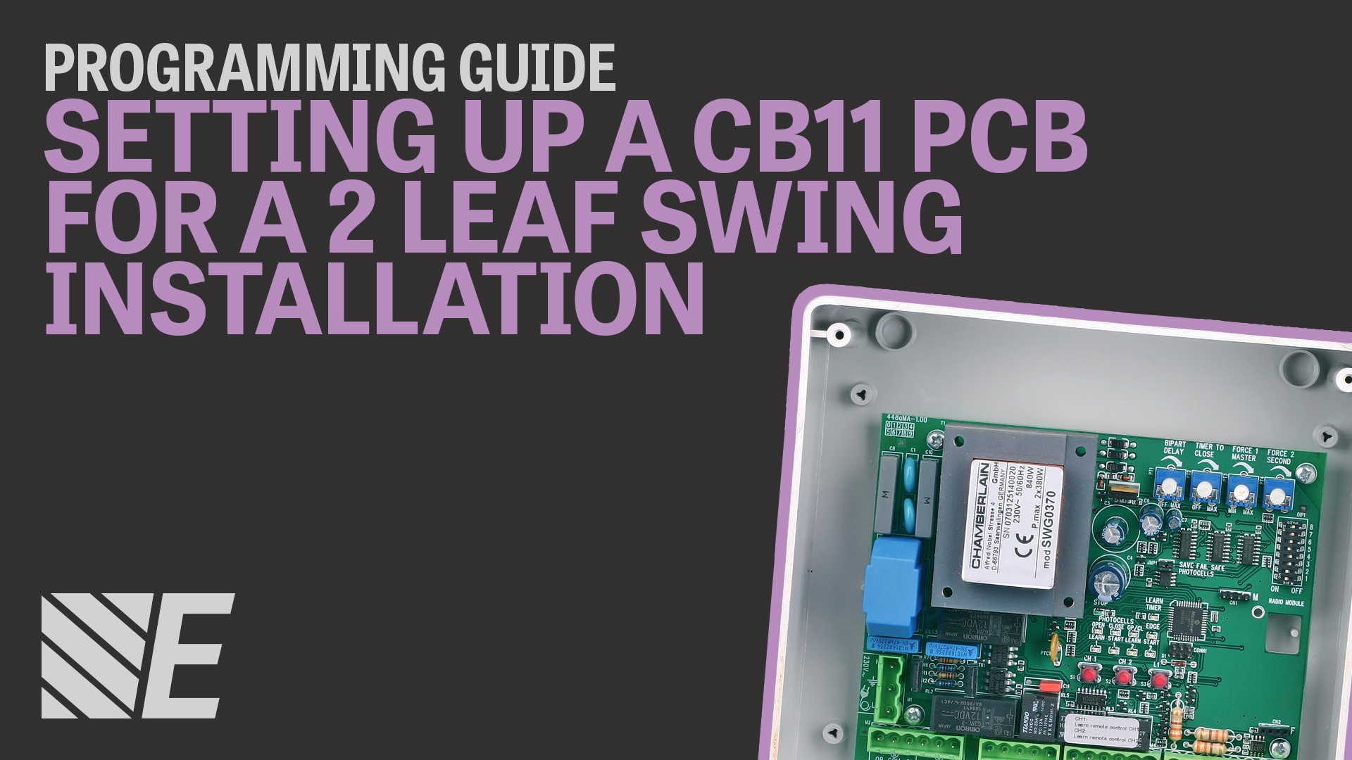 Programming a CB11 PCB for a Double Gate Installation - EasyGates Direct
