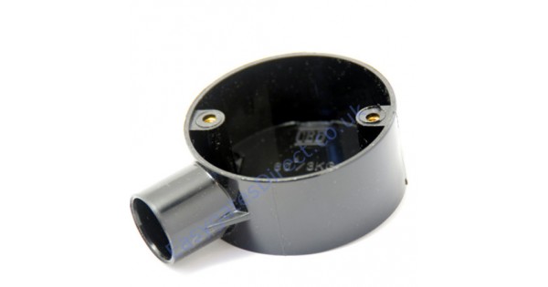 20mm 1 Way Terminal Box (Black)