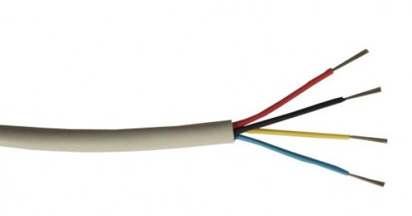4 Core Alarm Cable - White - Per Meter