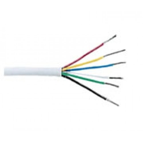 6 Core Alarm Cable - White - Per Meter