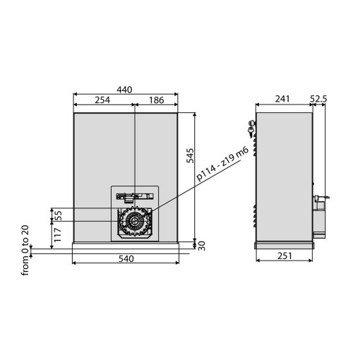 BFT SP3500 TRI 400 Operator 400V For Sliding Gates (Motor Only)