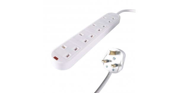 5m 4 Way Surge Protected Power Extension Lead