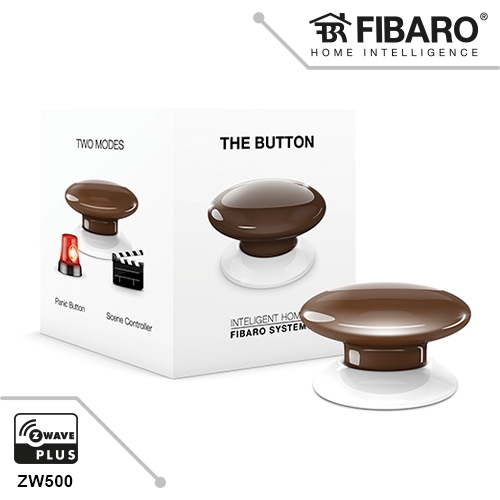 Fibaro The Button - Brown Z-Wave Scene Controller