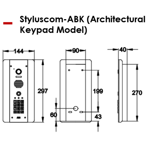 Aes Styluscom Hard Wired Smart Video Intercom System With Keypad 8369