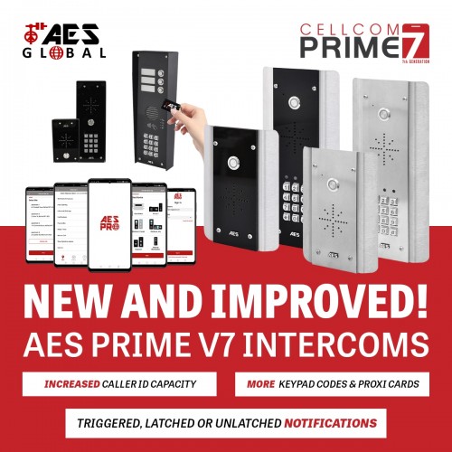 AES PRIME7-ASK-EU Cellcom Prime 7 Advanced GSM Audio Intercom System With Keypad