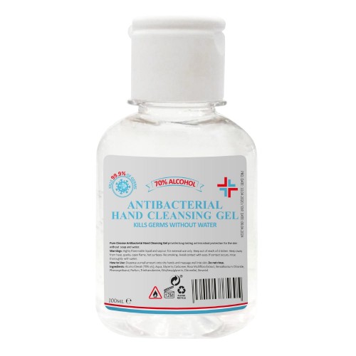 100ml 70% Alcohol Antibacterial Hand Gel (Pack of 60) Kills 99.9% of Germs